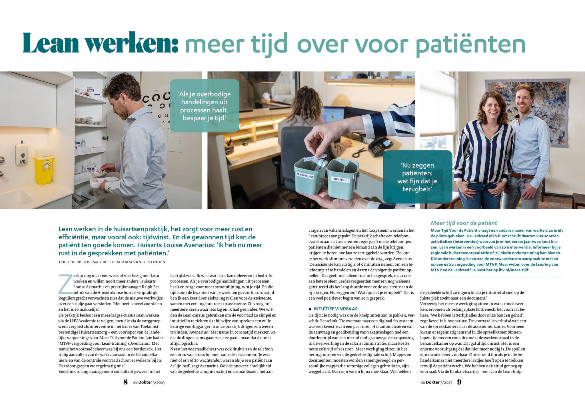 Lean werken: meer tijd over voor patiënten – LHV